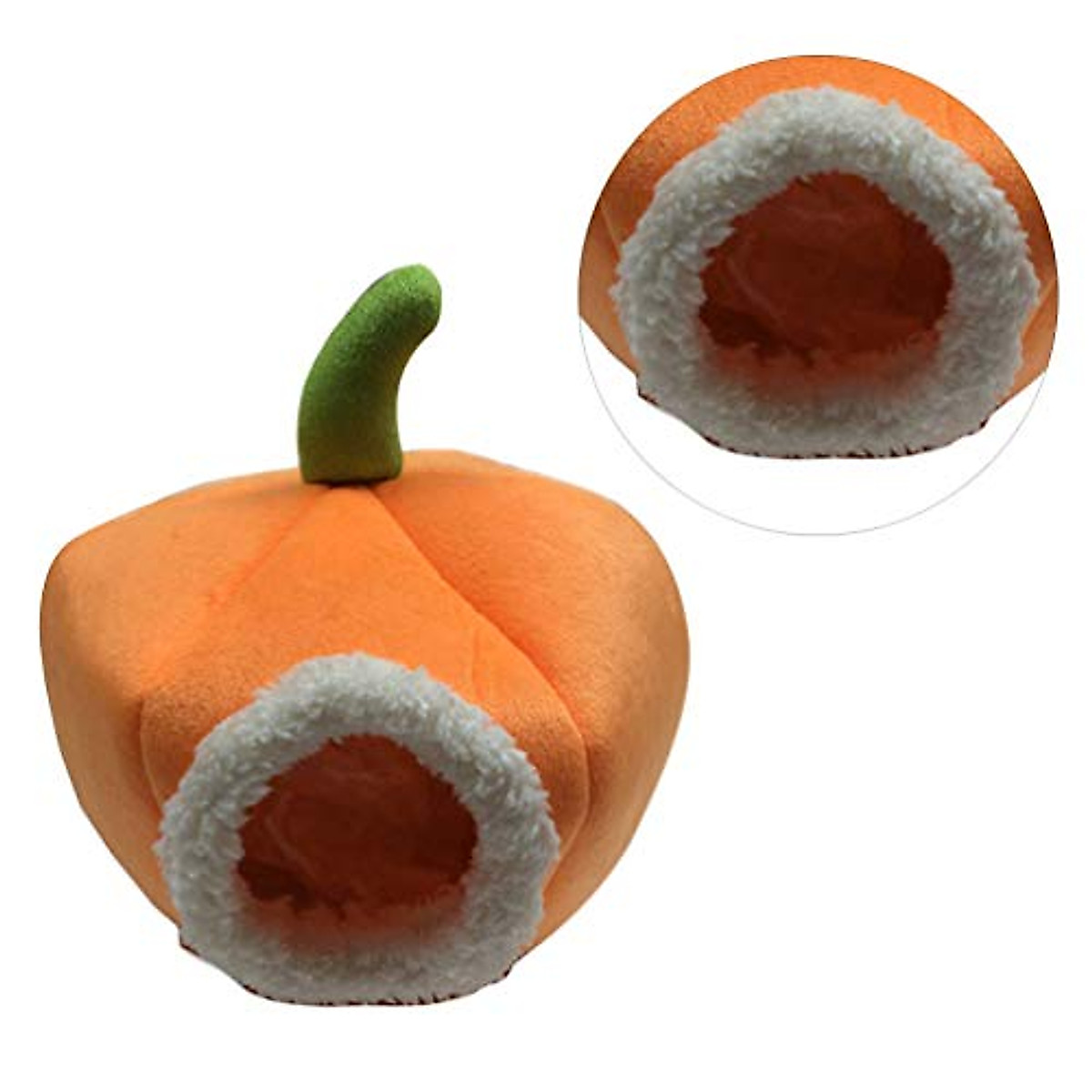 POPETPOP Guinea Pig Bed Pumpkin - Rat Hamster Bedding Winter Warm Fleece Small Pet Squirrel Hedgehog Sack Chinchilla Hut Nest Hamster Cage Accessories