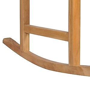 ZQQLVOO Rocking Chair with Blue Cushion,Recreational Seating,Garden Rocking Chair,Patio Rocker Furniture,Suitable for Outdoor and Indoor,Backyard,Porch and Deck,Solid Teak Wood
