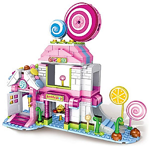 JIMUJIA Princess Castle Girls Building Blocks Toys 541 Pieces Multi Shaped Pink Castle Hot Air Balloon Toys for Girls Construction Bricks Christmas Birthday Gift for Kids Age 6-12 and Up (520 Pieces)