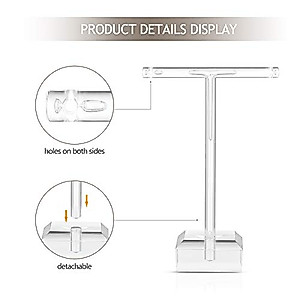 TOPBATHY Acrylic Jewelry Tree Stand,Earring Holder,Hanging Jewelry Organizer,for Necklaces Bracelet Earrings and Ring (4pcs)