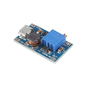 AEDIKO 10pcs MT3608 with Micro USB DC-DC Step Up Boost Module 2V-24V to 5V-28V 2A Output DC Voltage Regulator Adjustable Power Supply Board