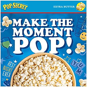 Pop Secret Popcorn, Extra Butter, 3.2 Oz Bags, 12 Ct