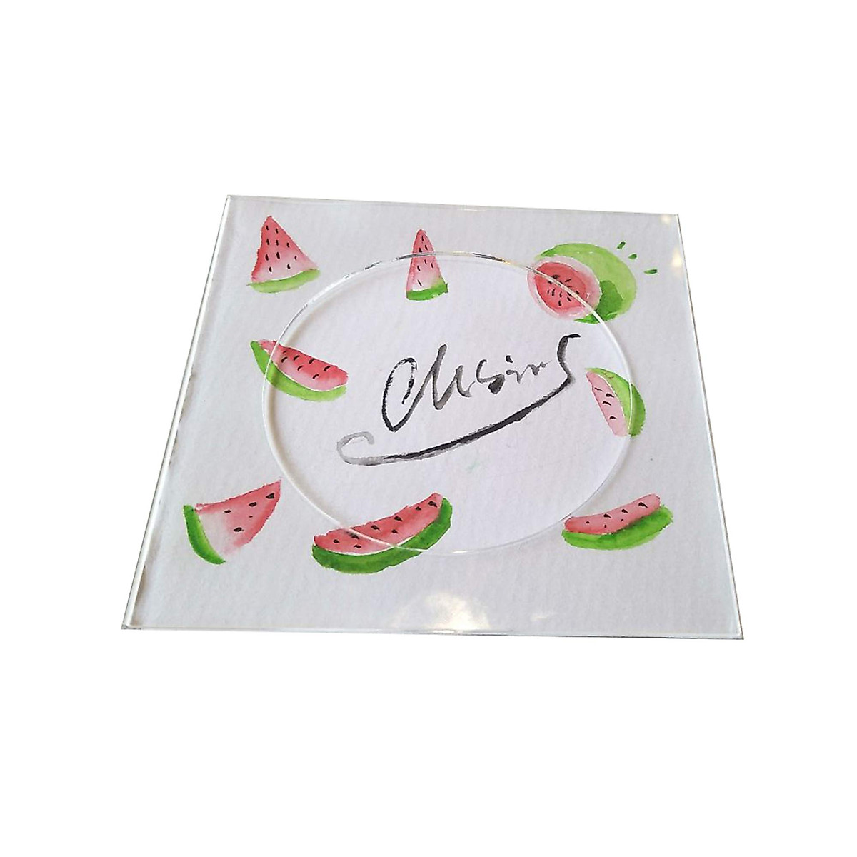 DIY Acrylic Napkin Holder, Square Clear Acrylic Cocktail Coaster,Set of 6 Home and Office Décor