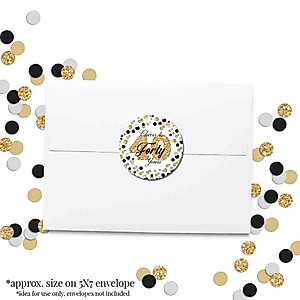 Cheers to 40 Years Party Sticker Labels, 40 2" Party Circle Stickers by AmandaCreation, Great for Party Favors, Envelope Seals & Goodie Bags