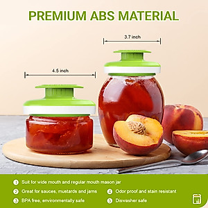 Mason Jar Vacuum Sealer for FoodSaver, Canning Jars Vacuum Sealer, Jar Sealer and Accessory Hose Kit for Wide&Regular Mouth Mason Jar, Fit for Most Vacuum Sealer