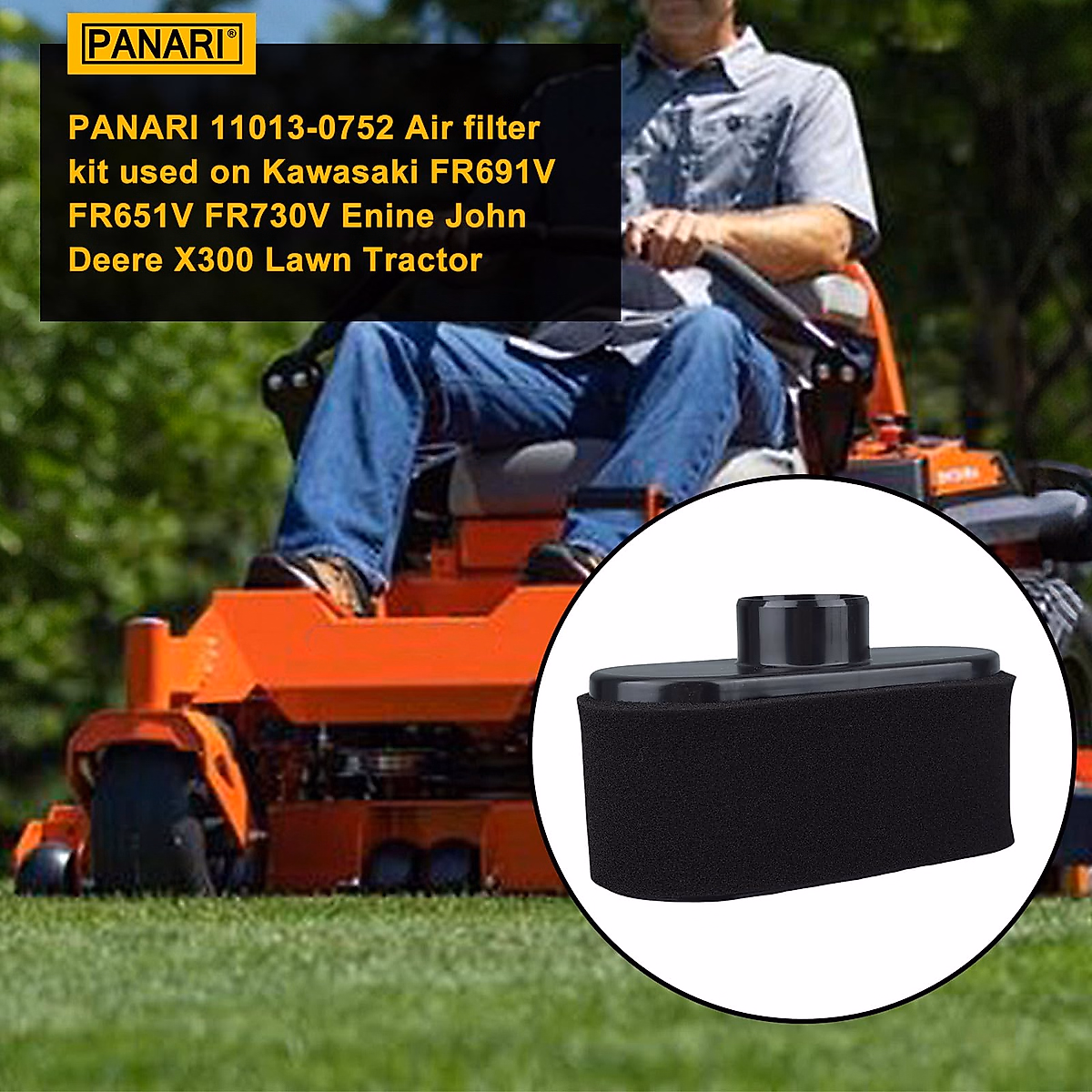 Panari FR691V FR730V FR651V Tune Up Kit Oil Filter Air Filter for Kawasaki FS481V FS541V FS651V FS691V FS730V Engine 11013-7049 11013-0752 11013-7047 49065-7007
