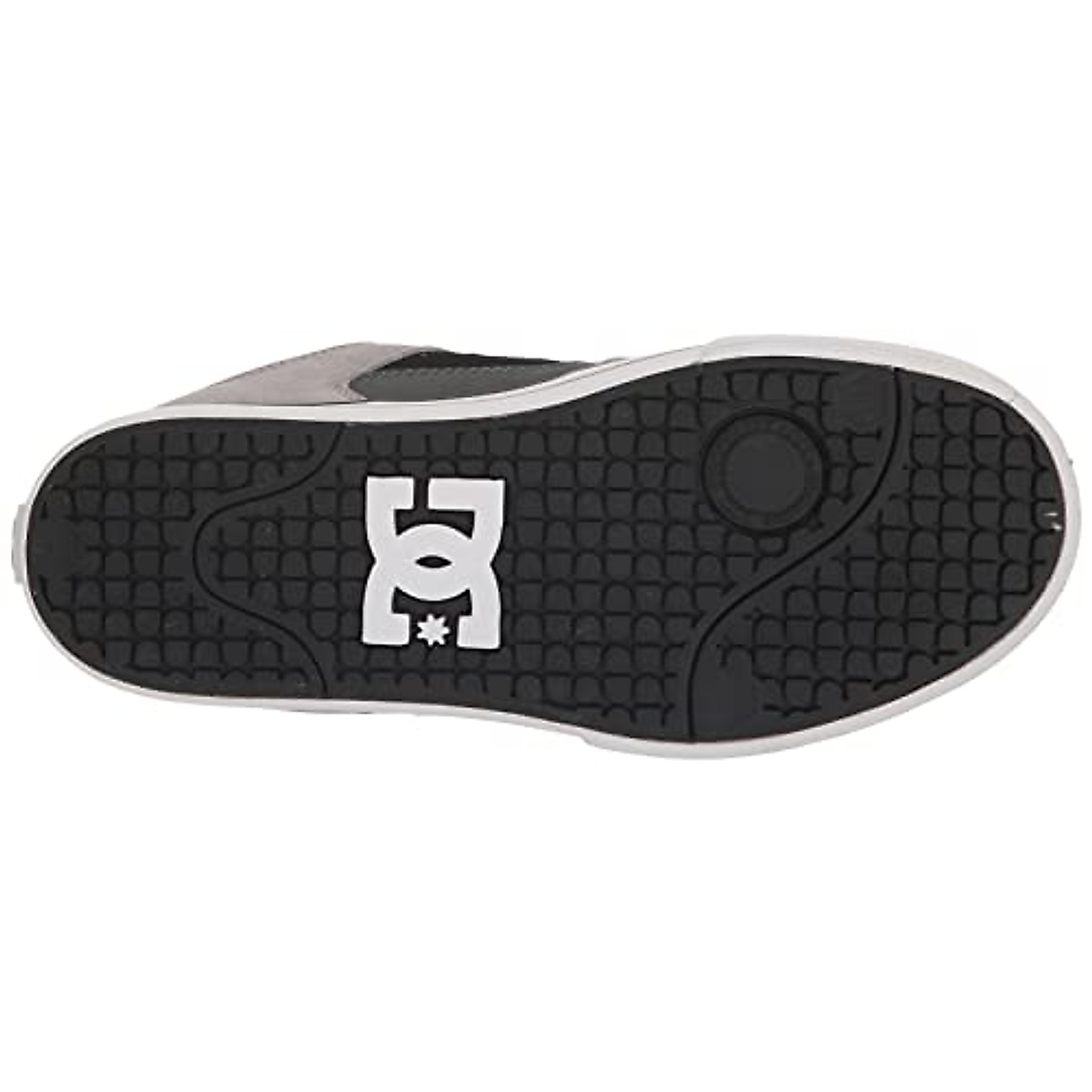 DC Men's Pure MID Casual Skate Shoe, Black/Grey/RED, 12