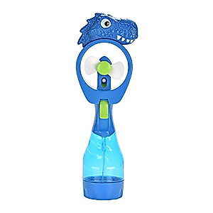 VEAREAR Dinosaur Handheld Fan Misting, Hand Held Portable Fan with Battery Operated, Spray Mister Personal Fan with Water Tank for Stylish Kids Girls Women Men Indoor Outdoor Travelling (Blue)