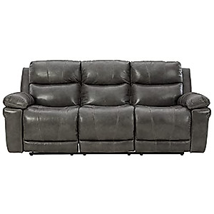 Signature Design by Ashley Edmar Power Reclining Sofa, Gray