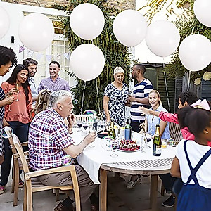 30pcs 18 Inch Big Balloons White Jumbo Balloons Round Latex Balloons for Wedding Baby Shower Birthday Party Event Carnival Decor