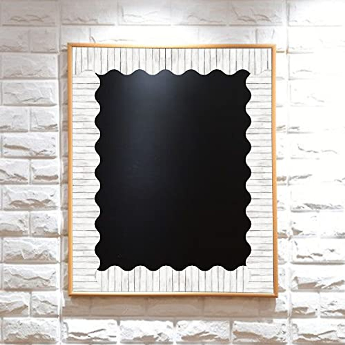 White Wood Scalloped Bulletin Board Border Trim for Classroom School Decoration Teacher Students Supply for Chalkboard Whiteboard 52 ft