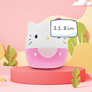 11.8” Plush Toy, Ctue Plush Pillow, Gift for Kids and Adults, Bedtime & Playtime for Kids (Pink-a)