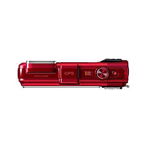 Olympus Stylus TG-830 iHS Digital Camera with 5x Optical Zoom and 3-Inch LCD (Red) (Old Model)