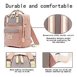 KeKour Laptop Backpack for Women,14 Inch Work Laptop Bag with USB Port Travel Computer College Casual Daypack for Weekender (Pink)