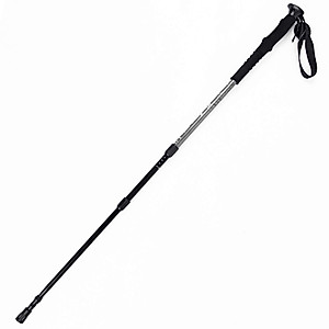 KingCamp Hiking Walking Trekking Trail Pole Collapsible, Lightweight, Shock-Absorbent, Hiking, Walking & Running Adjustable, 4 Seasons, Sliver (2 PC), One Size, KA8037_Silver