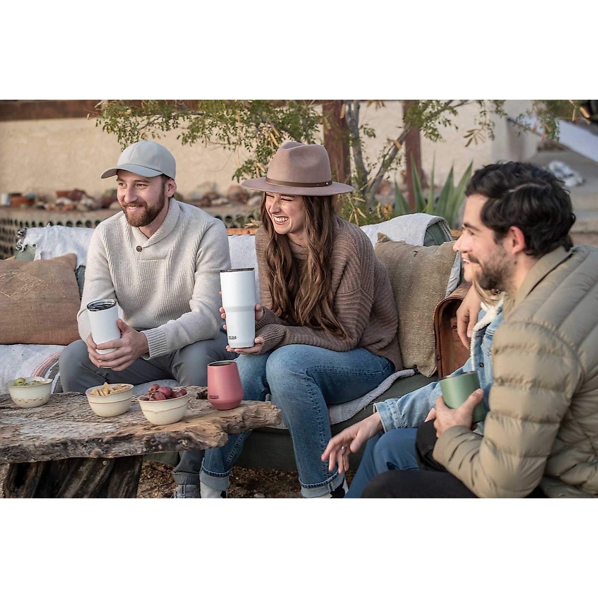 CamelBak Horizon 20oz Tumbler - Insulated Stainless Steel - Tri-Mode Lid - Terracotta Rose