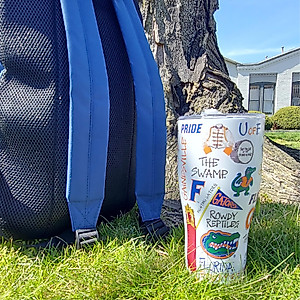 University of Florida 30oz Stainless Steel 3D Icon Travel Mug – High Performance Double-Walled Thermos w/Convertible Lid & Straw – Insulated Decorative NCAA Beverage Tumbler – For Hot or Cold Drinks