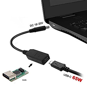 chenyang CY USB 3.1 Type C USB-C to DC 20V 5.5 2.5mm & 2.1mm Power Plug PD Emulator Trigger Cable for Laptop