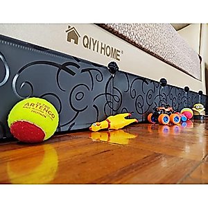 QIYIHOME Under Bed Blocker, Gap Bumper for Under Bed, Stop Things Going Under Bed or Sofa Couch, Toys Blocker for Pets Easy to Install,7" Height 90" Length, fits Cal King Size Bed, Black