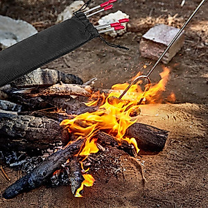 EX ELECTRONIX EXPRESS 8 Pack Extra Long Telescoping Marshmallow Roasting Sticks with Storage Bag - Extends to 33 Inches, Shrinks to Less Than 10 Inches for Travel - Perfect for Camping