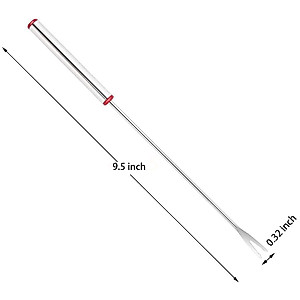 Fondue Forks Set, 12 Color Coding Stainless Steel Meat Forks with Heat Resistant Handle, Length 9.5 inch