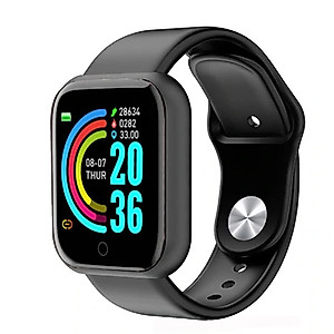 Balinista D20 Pro Smart Watch Y68 Bluetooth Fitness Tracker Sports Watch for Android/IOS Black