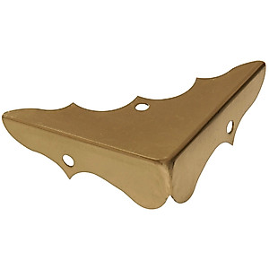 Hardware Essentials 853012 Decorative Corner Braces Bright Brass 5/8" 4-Pack