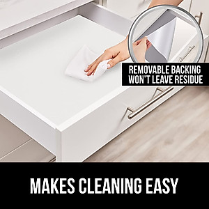 Gorilla Grip Peel and Stick Paper for Book Covers, Countertops, Drawers, Kitchen Cabinets, Shelves, and Crafts, Protective Easy Install Removable Vinyl Adhesive Liners, 11.8 INx10 FT Roll, Clear Matte