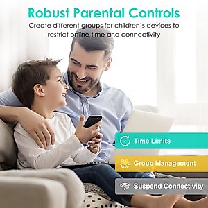 Tri-Band Mesh WiFi System, up to 6000 sq. Ft Whole-home Coverage, Router & Extender Replacement w/ 9 Gigabit Ethernet Ports, High-Performance Mesh WiFi Network Covers 8+ Rooms and 100+ Devices- 3 Pack