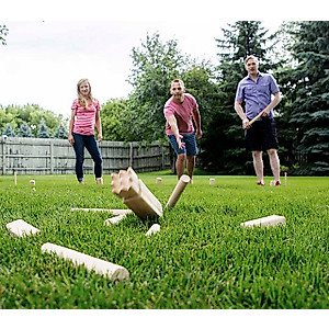 Yard Games Kubb Premium Size Outdoor Tossing Game with Carrying Case, Instructions, and Boundary Marker