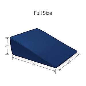 Medline Bed Wedge Pillow, Multi-Position 7.5 inch Wedge Cushion for Legs or Upper Body, Wedge Pillow for Acid Reflux, Snoring, Sinus Issues, or After Surgery