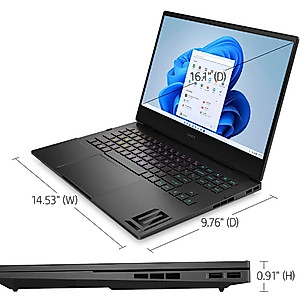 HP OMEN 16.1" QHD 165Hz Gaming Laptop, Intel Core i9-12900H, NVIDIA GeForce RTX 3060, 64GB DDR5 RAM, 2TB PCIe SSD, Backlit Keyboard, WiFi 6, HDMI, Thunderbolt 4, Win 11 H, w/CUE Accessories