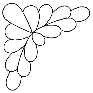 Border and Corner Feather Quilting Stencils - with Square Block Stencil - 3 Quilting Plastic Quilt Stencil Set for Borders, Background, Patterns - for Machine and Hand Quilting - with Guide