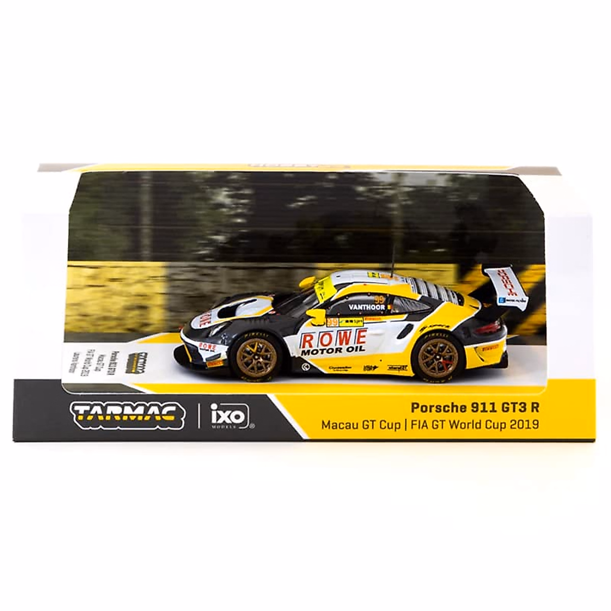 911 GT3 R #99 Vanthoor 2nd Place Macau GT Cup FIA GT World Cup (2019) "Hobby64 Series 1/64 Diecast Model Car by Tarmac Works T64-059-19MGP99