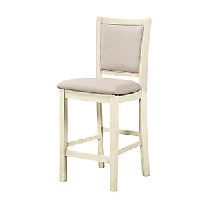 New Classic Furniture Amy 5-Piece Counter Dining Table Set, Beige and Brown