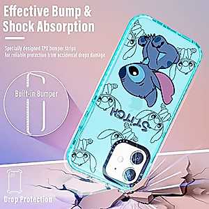 Ulirath for iPhone 11 Case Cute Cartoon Character Designer Pattern Cover Kawaii Girly Girls Teens Boys Kids Bumper Soft TPU Blue Kiss Stih Couple Phone Cases Clear Design for iPhone 11 6.1 Inch