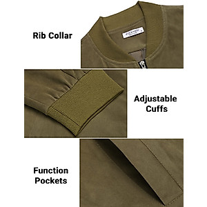 COOFANDY Mens Varsity Bomber Jacket Casual Lightweight Jackets Vintage Suede Coat