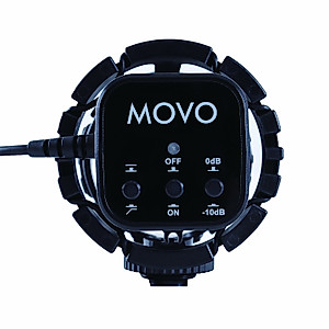 Movo XY Stereo Condenser Video Microphone for Nikon D7100, D7000, D5500, D5300, D5200, D3300, D3200, D810, D800, D750, D610, D500, D90, D5, D4, D4S, D3X, DF DSLR Cameras