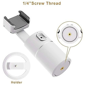 BoxWave Stand and Mount Compatible with Yezz Liv 2 (Stand and Mount by BoxWave) - PivotTrack360 Selfie Stand, Facial Tracking Pivot Stand Mount for Yezz Liv 2 - Winter White