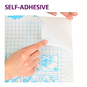 Colorations® Crystal Clear Cover, 18 inches x 65 feet, Protects Artwork, Artwork Saver, Self Adhesive Shelf Liner, Book Cover, Transparent Liner