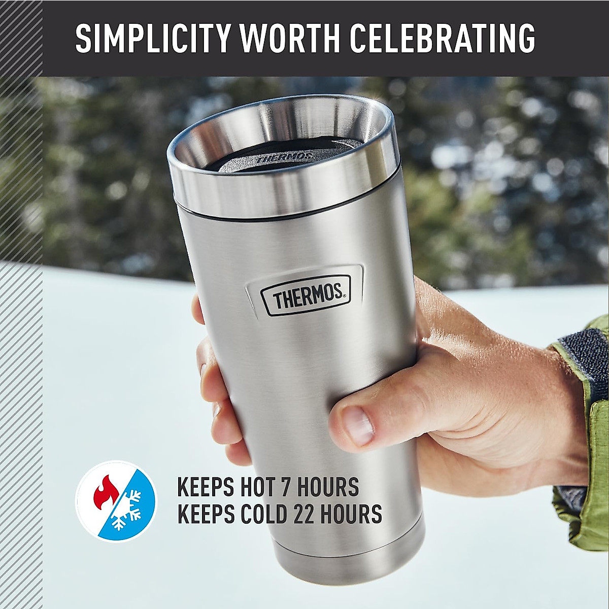 THERMOS ICON SERIES, Stainless Steel Tumbler, Glacier, 16 oz