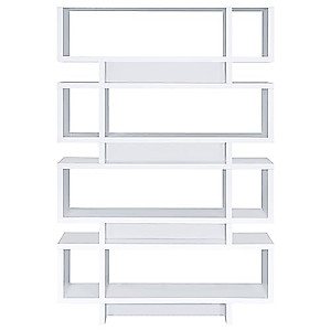 Coaster Home Furnishings Reid 4-Tier Open Back Bookcase White