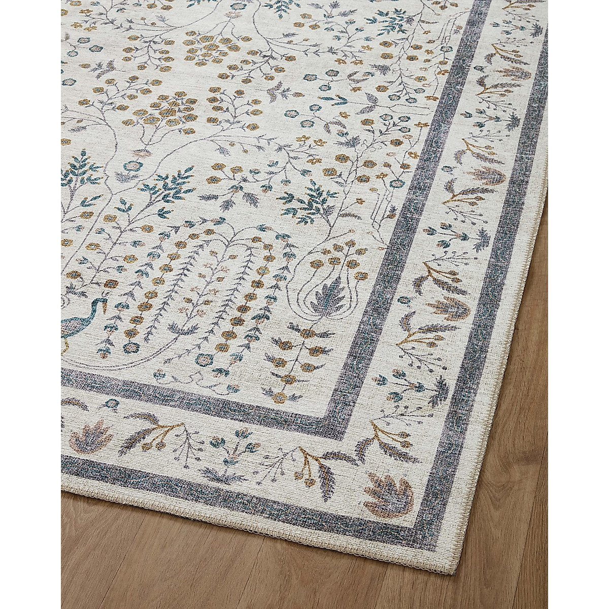 Loloi Rifle Paper Co. x Maison Wisteria Cream 3'-0" x 3'-0" Round Accent Rug