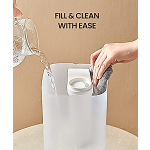 raydrop Humidifiers for Bedroom, 2.5L Top Fill Cool Mist Humidifiers for Home, Large Room, Baby, and Plant, Essential Oil Diffuser with Cycling 7 Color Lights, 360° Nozzle, Auto Shut-Off, White