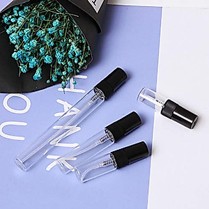 Enslz 2ml mini Perfume Mist Spray Bottles Refillable Mini Empty Travel Clear Refillable Atomizer Glass Bottles 30pcs (2ml)