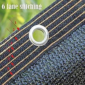 XYXH Sunblock Shade Cloth 16x30ft, Sunblock Mesh Shade, Sun Mesh Shade for Plants, Shade Net for Greenhouse, with Grommets Sun Protection - for Garden, Patio, Barn or Kennel