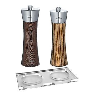 Stand / Tray for Pepper- & Salt Mill Set, Acrylic Glass (without Mills!)
