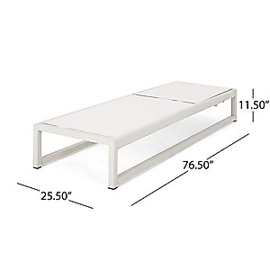 Christopher Knight Home Eudora Outdoor Chaise Lounge (Set of 2), White