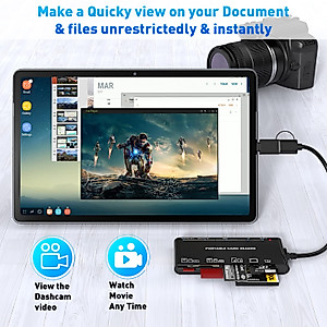 7 in 2 USB C 3.0 Card Reader, USB SD Card Adapter for SD, CF, TF, MS, Micro SD, XD Cards Multi Memory Card Reader Adapter Hub for Windows, macOS, Linux, Android