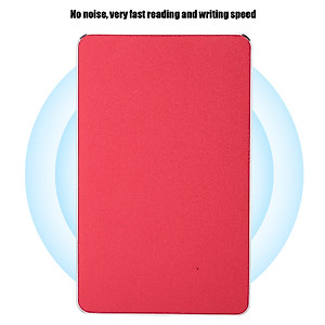 Portable Mobile SSD, USB 3.0 External Solid State Drive, No Noise Fast Hard Drive, Red Solid State Hard Disk for 98SE/ME/2000/XP/Vista/WIN7/WIN8(250GB)